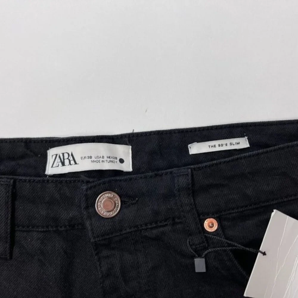 Zara | Jeans | Zara Slim Fit Cropped High Rise 9s Jeans Flat Front ...
